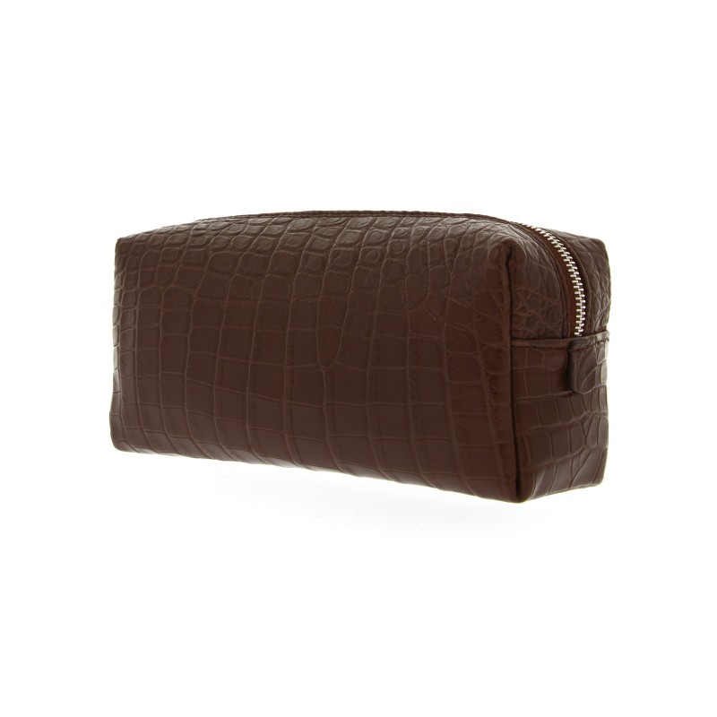 JOSEPH CROCODILE - Crocodile leather toiletry bag, handmade in Italy ...